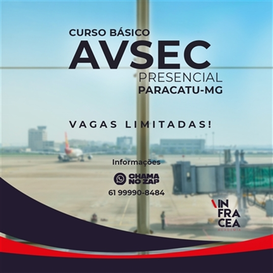 Curso de Formação Básico AVSEC - PRESENCIAL | Paracatu/MG